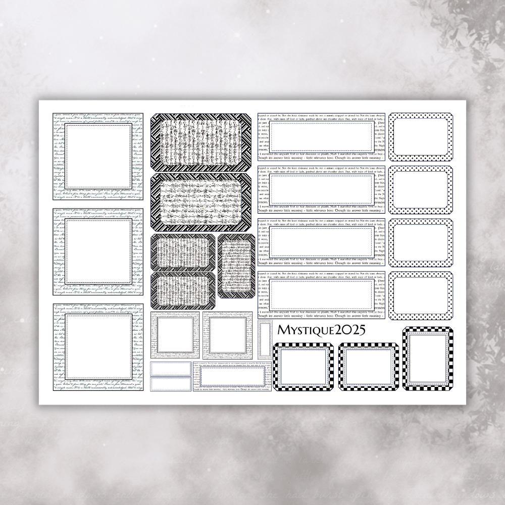 Lettering Label Tracing Paper – Mystique